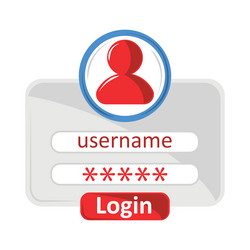 Login into account in email Royalty Free Vector Image