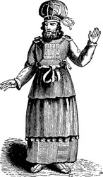 Samuel meets eli the high priest at shiloh Vector Image