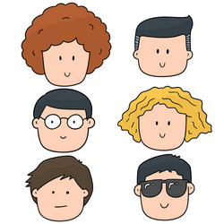 Set cartoon face Royalty Free Vector Image - VectorStock