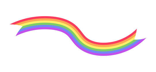 Abstract rainbow ribbon or banner lgbt pride flag Vector Image