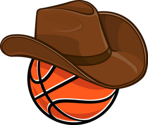 Cowboy stetson hat set black and white Royalty Free Vector