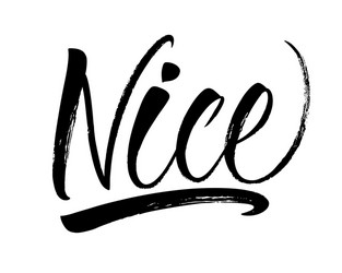 Nice lettering Royalty Free Vector Image - VectorStock