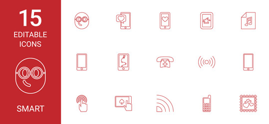 12 smart icons Royalty Free Vector Image - VectorStock