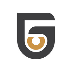 Initial letter ug logo or gu logo design Vector Image