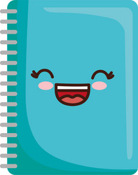 Kawaii notebook icon Royalty Free Vector Image