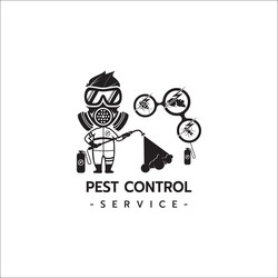 Pest control service logo template isolated Vector Image