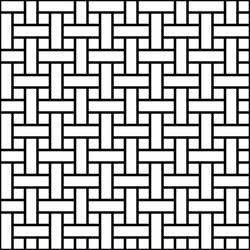 Seamless weave rattan pattern in silhouette Vector Image