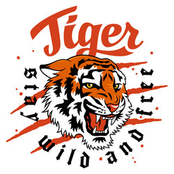 Find your wild - slogan with claw scratch Vector Image