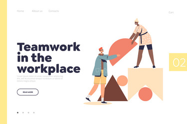 Team idea mapping method concept for landing page Vector Image