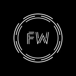 Initial fw letter logo creative typography Vector Image