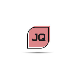 Initial letter jq logo template design Royalty Free Vector