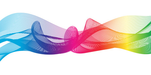Abstract wave background rainbow waved Royalty Free Vector