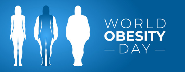 World obesity day background banner Royalty Free Vector
