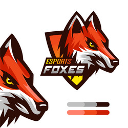 Snow fox esports gaming mascot logo design Vector Image