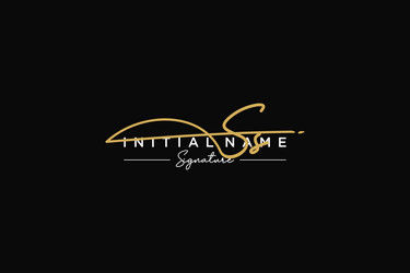 Initial ss signature logo template hand drawn Vector Image