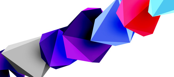 3d low poly triangle design elements Royalty Free Vector
