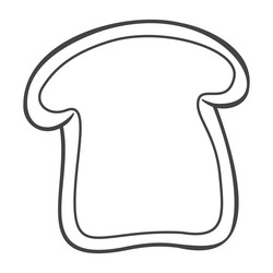Bread outline Royalty Free Vector Image - VectorStock