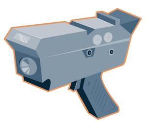 Policeman police officer speed camera radar Vector Image