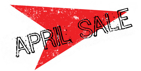 April sale stamp on white Royalty Free Vector Image
