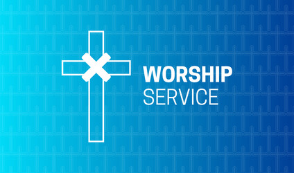 Sunday worship service background with christian Vector Image