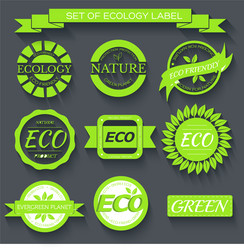Eco friendly label set Royalty Free Vector Image