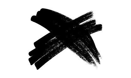 Black brush cross symbol Royalty Free Vector Image