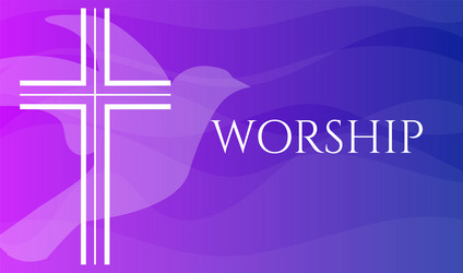 Sunday worship service background with christian Vector Image