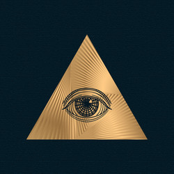 All seeing eye illuminati symbol Royalty Free Vector Image
