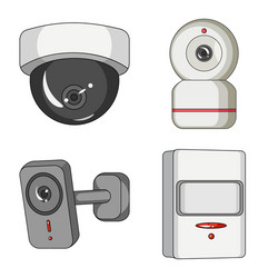 Design of cctv and camera logo set Royalty Free Vector Image
