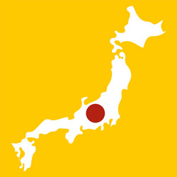 Map of japan in high resolution detailed Vector Image