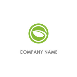 Modern eco green logo design Royalty Free Vector Image