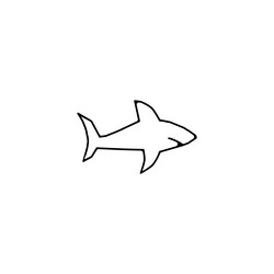 Shark fin line icon outline Royalty Free Vector Image