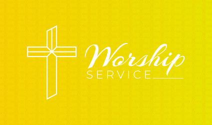 Sunday worship service background with christian Vector Image