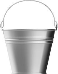 Small grey bucket Royalty Free Vector Image - VectorStock
