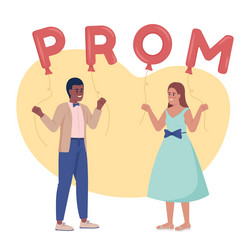 Prom night 2d isolated Royalty Free Vector Image