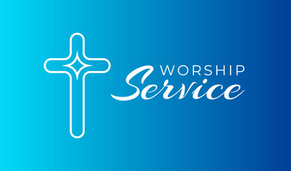 Blue worship service background Royalty Free Vector Image