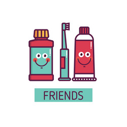 About friendship with funny emoticon Royalty Free Vector