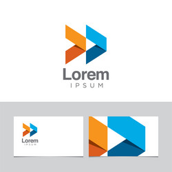 Electric logo and business card template Vector Image
