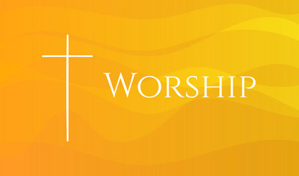 Sunday worship service background with christian Vector Image