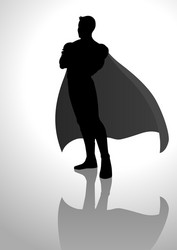Superhero back isolated Royalty Free Vector Image