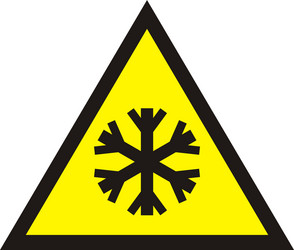 Warning acid sign triangle yellow chemistry Vector Image