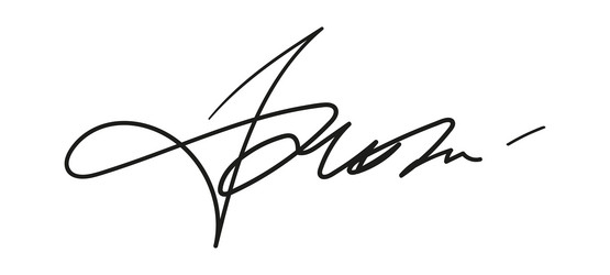 Fake autograph samples hand-drawn signatures Vector Image