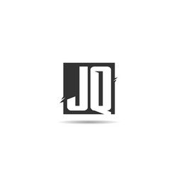 Initial letter jq logo template design Royalty Free Vector