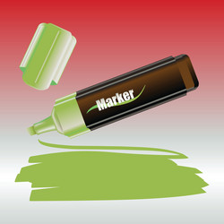 Red marker drawing on the sheet of paper Vector Image