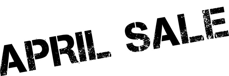 April sale stamp on white Royalty Free Vector Image