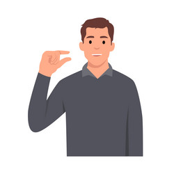 Gesture zero a little bit sign stylized hand Vector Image