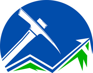 Mining logo design template Royalty Free Vector Image