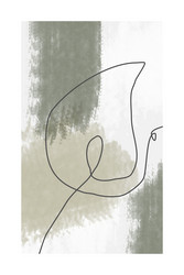 Simple abstract minimalist brush strokes art Vector Image