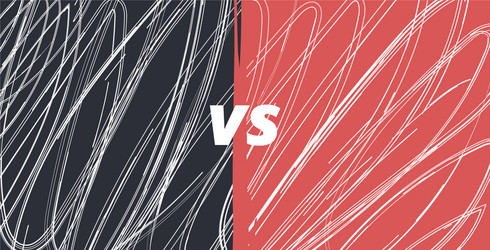 Vs template versus comparison blank decorative Vector Image