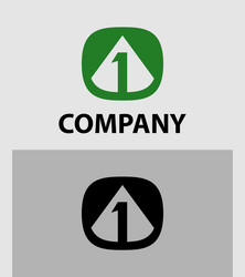 Number one 1 logo icon template Royalty Free Vector Image